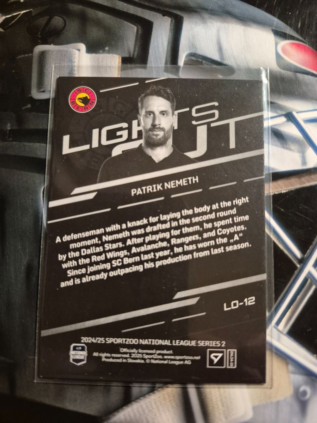 Patrik Nemeth SC Bern 2024/25 Sportzoo Lights Out (Gebraucht) in ...