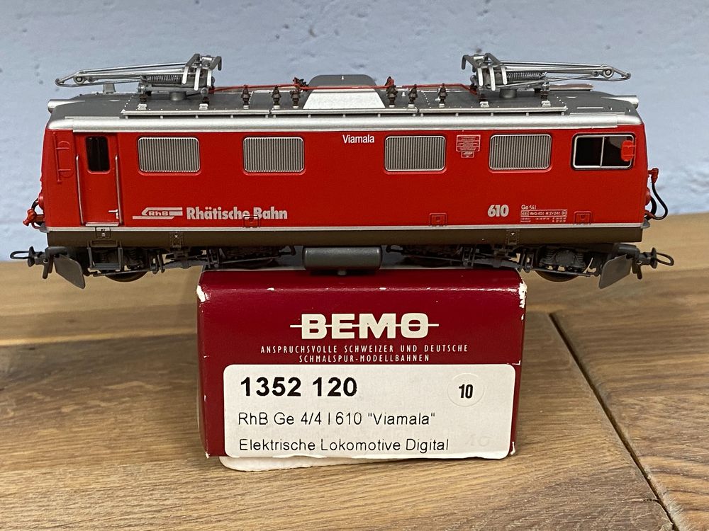 Bemo RhB Ge 4/4 I 610 "Viamala", rot digital Pirovino Finish (Neu (gemäss Beschreibung)) in ...