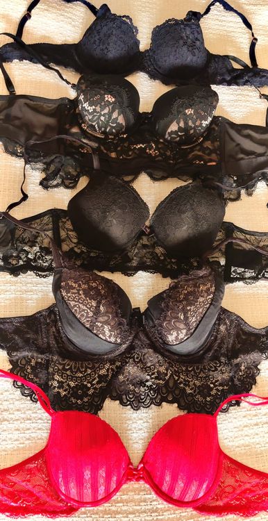 5x Bh Set Noir Handm HunkemÖller Dessous Longbra Bustier 75 B Kaufen