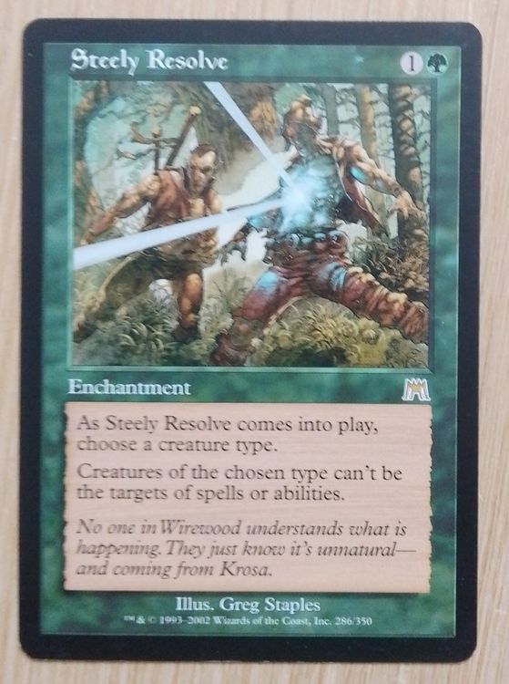 Magic the Gathering Karte Steely Resolve | Kaufen auf Ricardo