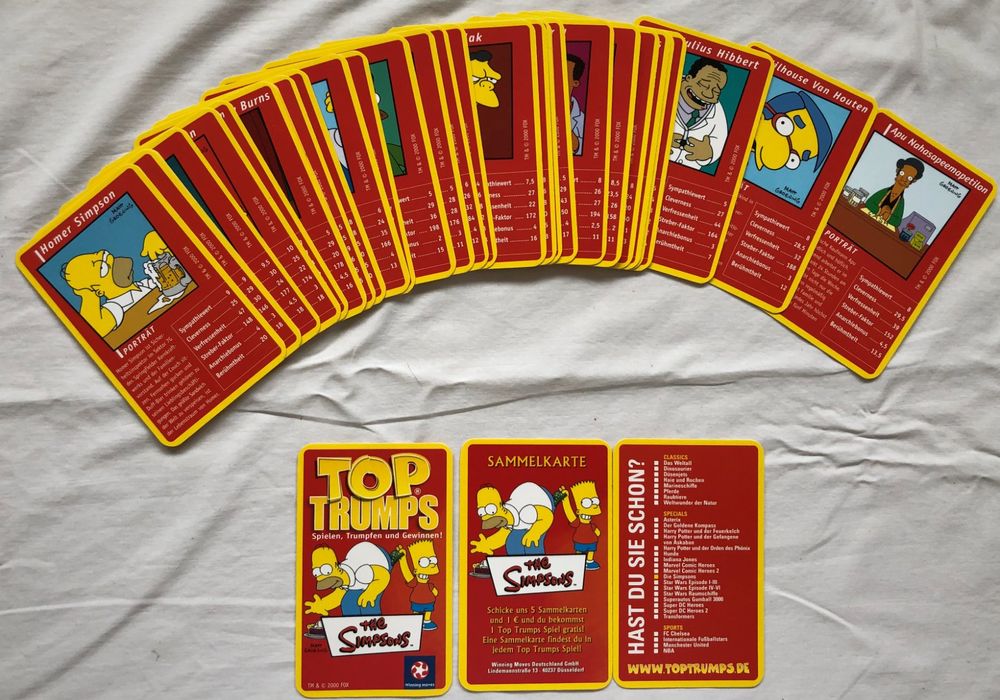 TOP TRUMPS - Quartett - THE SIMPSONS | Kaufen auf Ricardo