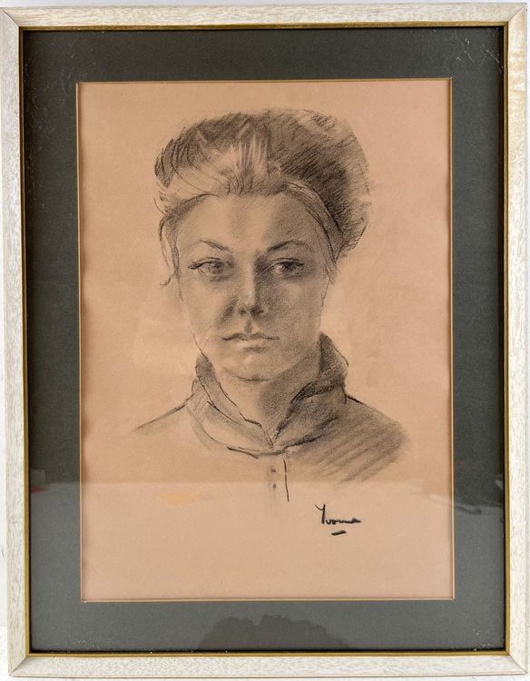 Kohlezeichnung Frauenportrait gerahmt Unl.signiert (Gebraucht) in Neuhausen am Rheinfall für CHF ...