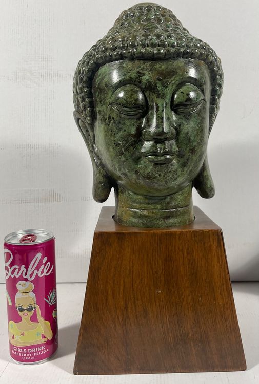 Alte China Bronze Buddha Kopf mit schönem Antlitz und gr (Gebraucht) in ...