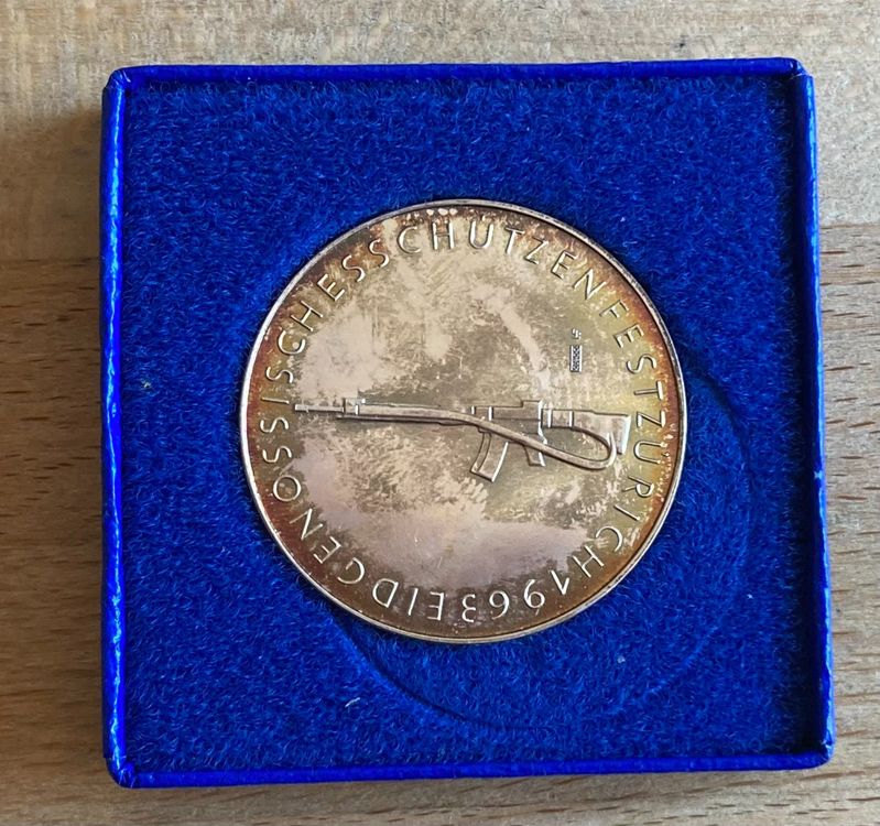 Médaille Eidg. Schützenfest Zürich 1963 - Argent (Gebraucht) in Versoix für CHF 45 – mit ...