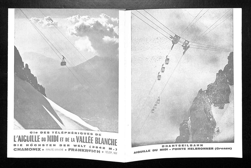 Prospekt Drahtseilbahn AIGUILLE DU MIDI - POINTE HELBRONNER (Gebraucht ...