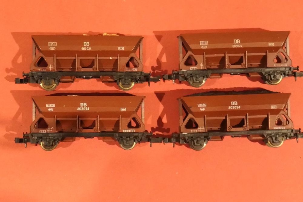 4er Set Roco Selbstentladewagen mit verschiedenen Ladungen (Gebraucht ...