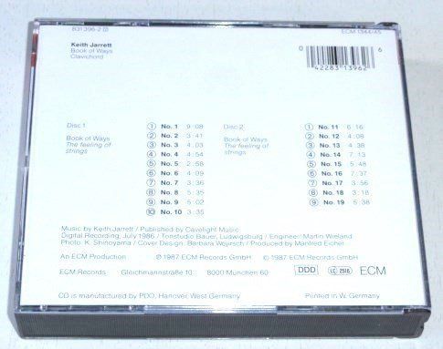 box 2 CD's - Keith Jarrett [ECM] Book of Ways (Gebraucht) in Unterbäch für CHF 7.9 – mit ...