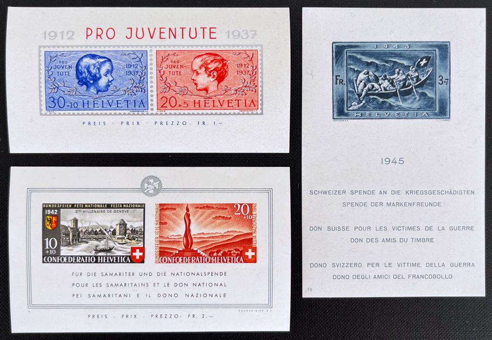 Schweizer Spende Block 21 - Pro Patria Block 19 - PJ 831+841 (Neu (gemäss Beschreibung)) in Bern ...