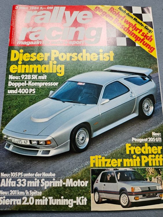 Rallye Racing 3/84 Peugeot 205 GTi Alfa 33 928 Kompressor xa (Gebraucht ...