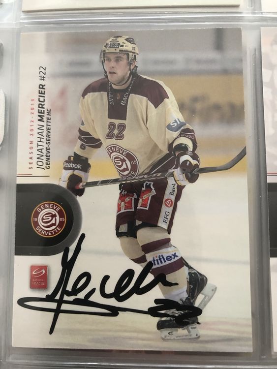 Johnathan Mercier Genf Servette Hockey Card signiert | Kaufen auf Ricardo