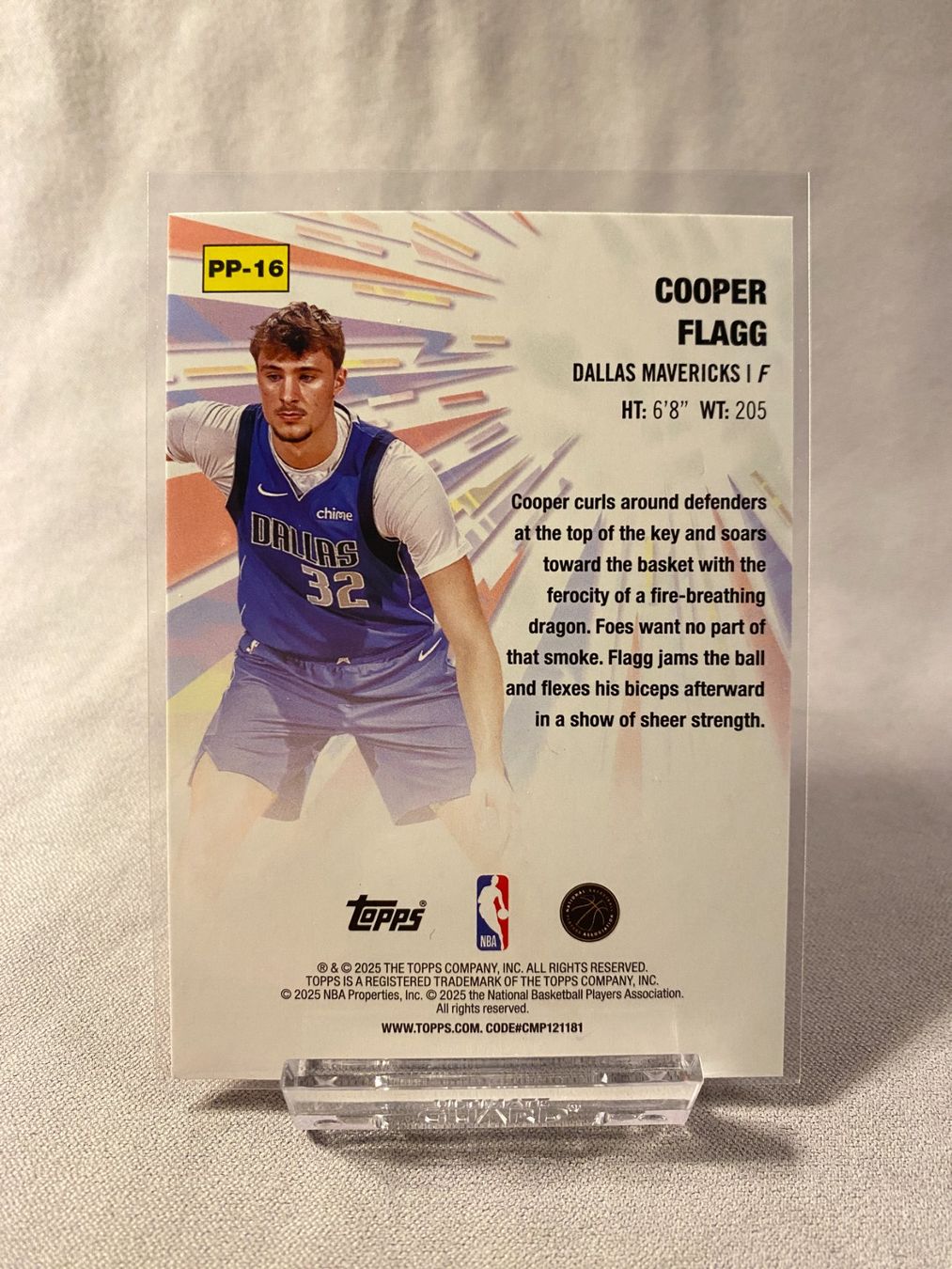 2025-26 Topps Cooper Flagg Power Players #PP-16 Holo Foil RC (Neu ...