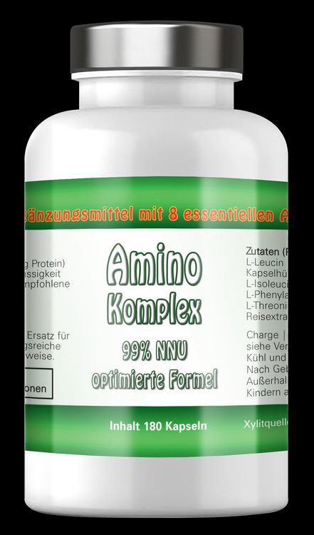 AMINO KOMPLEX,8 essentielle Aminosäuren vegetarisch,180 Kaps (Neu und originalverpackt) in Zug ...