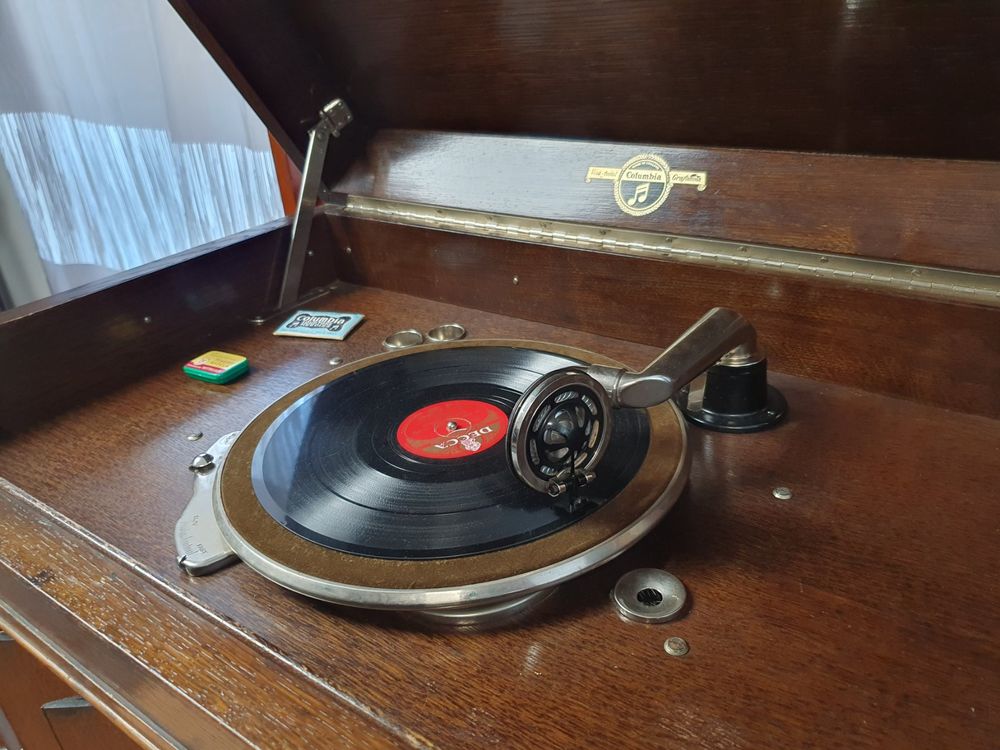 Grammophon Columbia Grafonola viva-tonal Stand Salongrammoph (Defekt ...