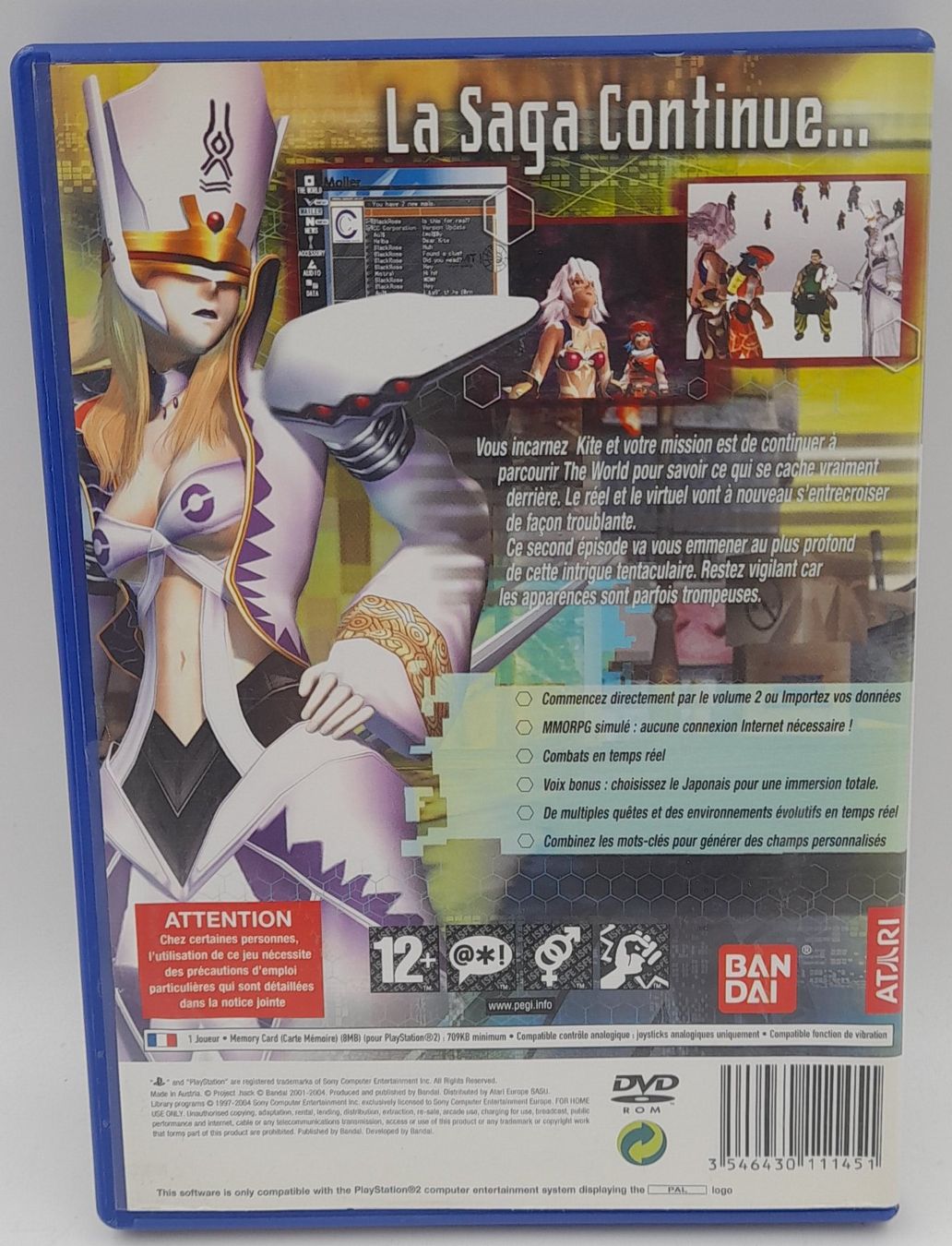 .hack Mutation Part 2 (PS2, PAL) + DVD animé Liminality (D'occasion) à ...