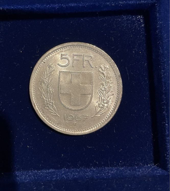 Münze 5 Franken, Silber 1967 (Gebraucht) in Pfäffikon ZH für CHF 10 – mit Lieferung auf Ricardo ...