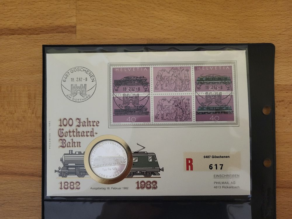 Münzbrief 100 Jahre Gotthardbahn | Kaufen auf Ricardo