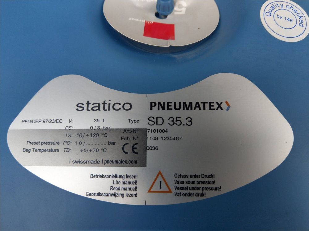 Expansionsgefäss Pneumatex Statico 35L. | Kaufen auf Ricardo