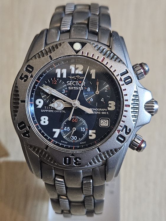Seltene Sector 950 Titanium Herrenuhr Chronograph 41mm | Kaufen auf Ricardo