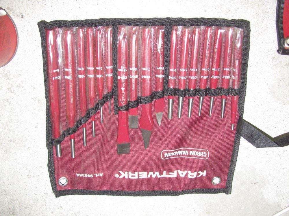 Meissel, Durchschlag Set KRAFTWERK, kaum gebraucht | Kaufen auf Ricardo