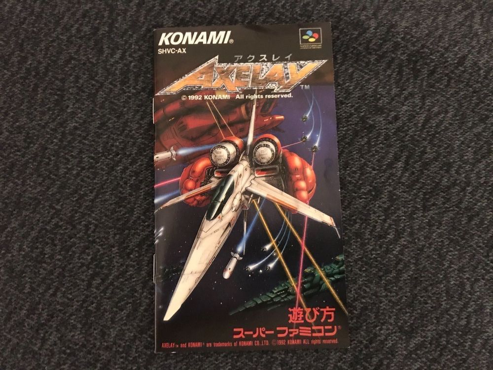 Notice du jeu Axelay (Super Famicom) | Kaufen auf Ricardo