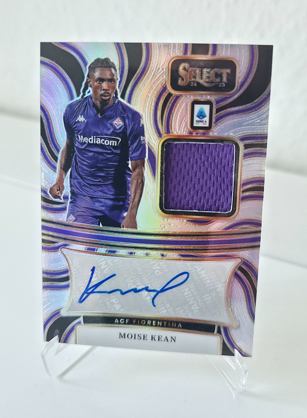 Panini - Moise Kean auto + patch - Fiorentina (Neu (gemäss Beschreibung ...