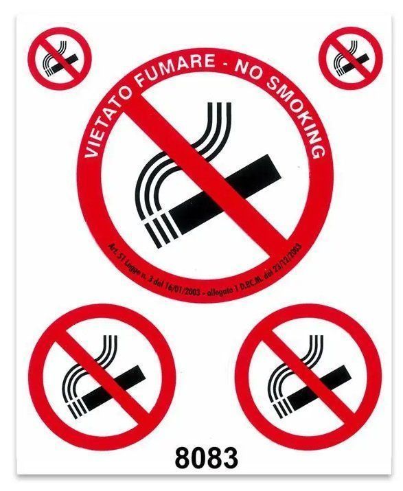 Rauchen Verboten no smoking Aufkleber 5teilig (Art. 8083) (Neu und ...