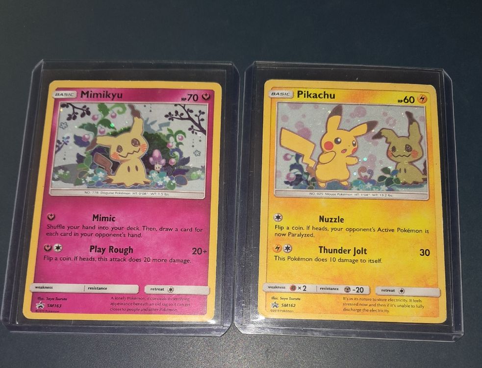 Pikachu & Mimikyu Promo SM162 + SM163 ENG selten (Neu (gemäss ...