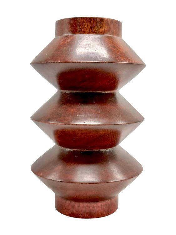 Vase ancien bois tourné forme géométrique attribué à R.EAMES | Kaufen ...