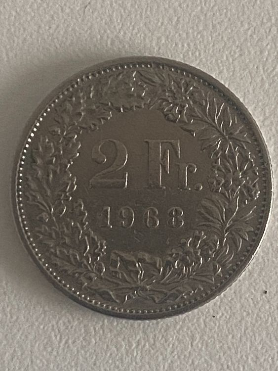 Münze 2.- CHF 1968 (Gebraucht) in Mönchaltorf für CHF 2 – mit Lieferung auf Ricardo kaufen