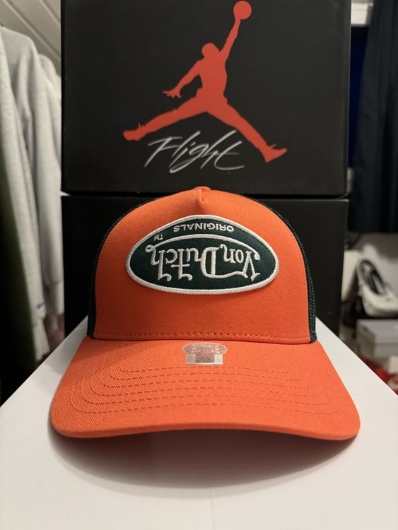 VON DUTCH ORIGINALS TRUCKER CAP COTTON ORANGE/GREEN UNISEX (Neu (gemäss ...