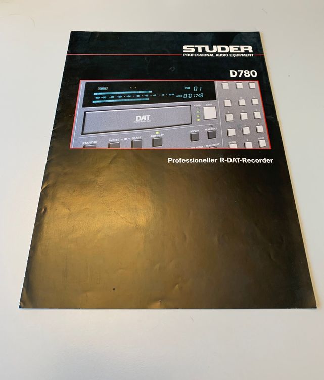 SELTEN ORIGINAL STUDER D780 PROF. R-DAT-RECORDER KATALOG (Neu (gemäss ...