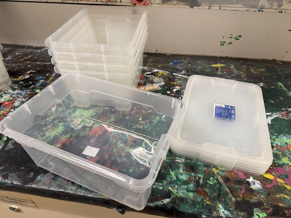 Lot de 5 boîtes de rangement, plastique transparent DIRK (4) (D ...