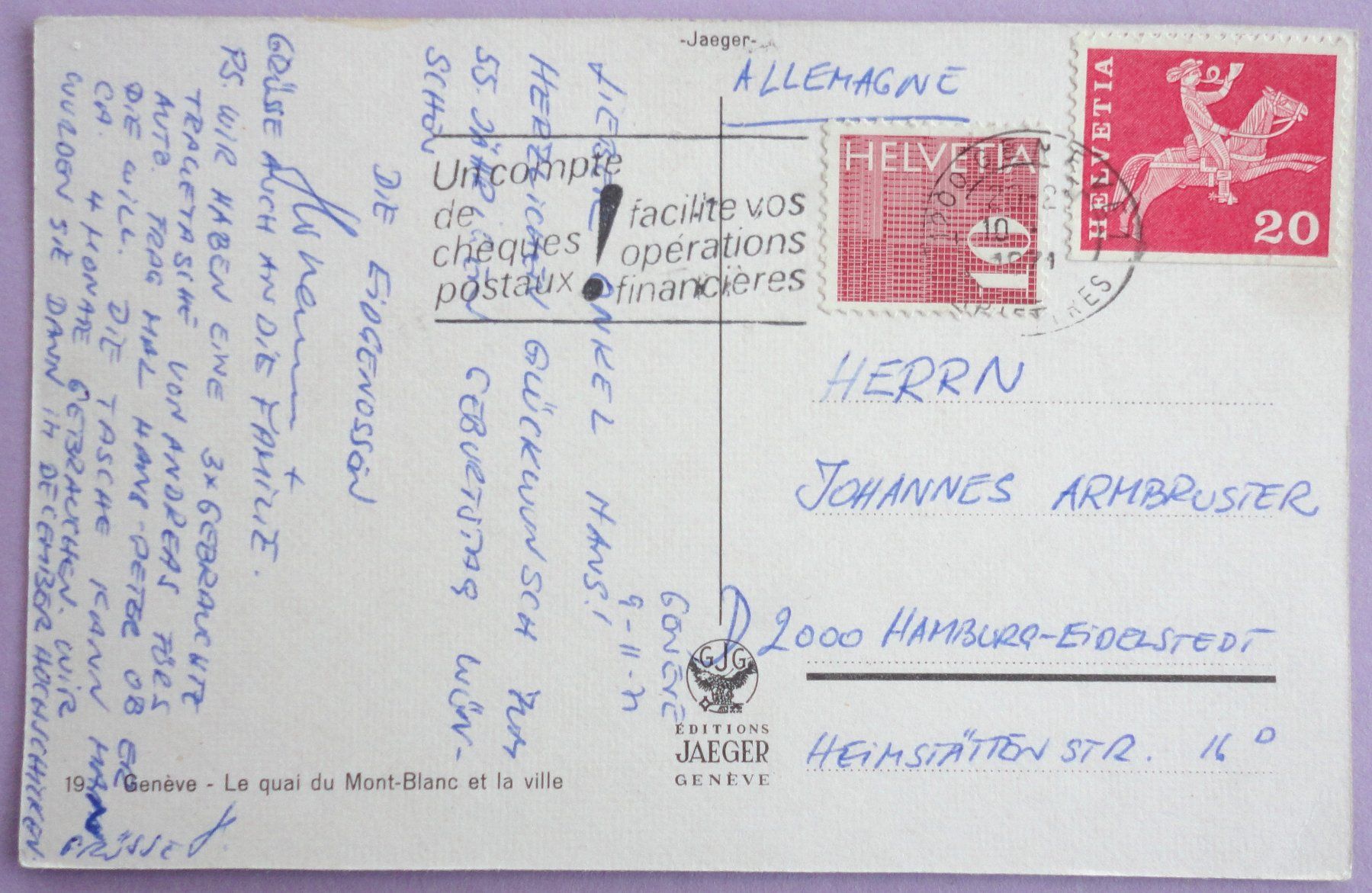 Genève - Le quai du Mt-Blanc et la ville (D'occasion) à Fétigny pour ...