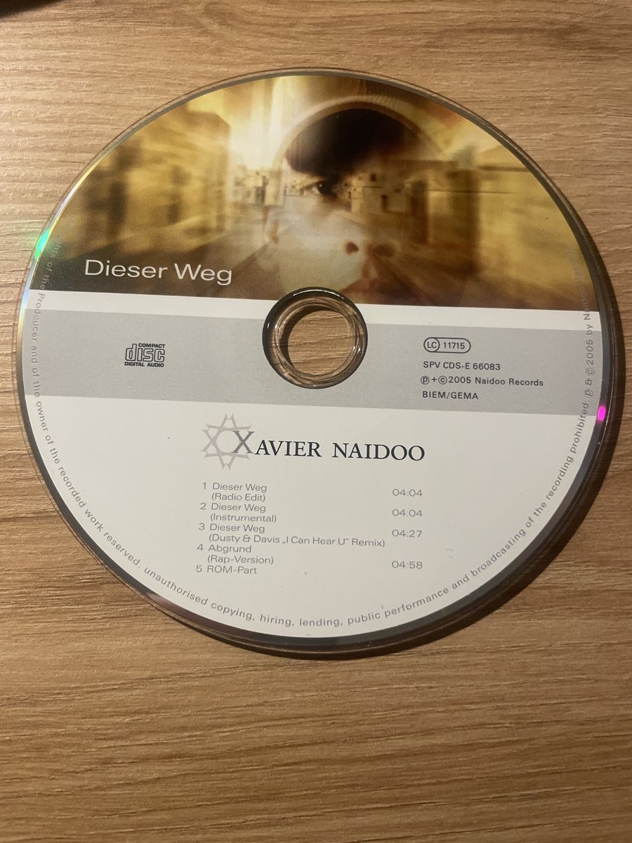 Xavier Naidoo - Dieser Weg CD - Kultsong für den Sommer! (Gebraucht) in ...