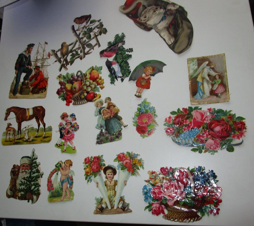 Lot alte Bildchen,Oblaten, Spielzeug, Poesie, Weihnacht | Kaufen auf Ricardo