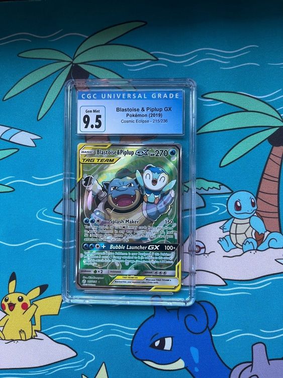 CGC 9.5 Alternate Art Blastoise & Piplup Tag Team GX | Kaufen auf Ricardo