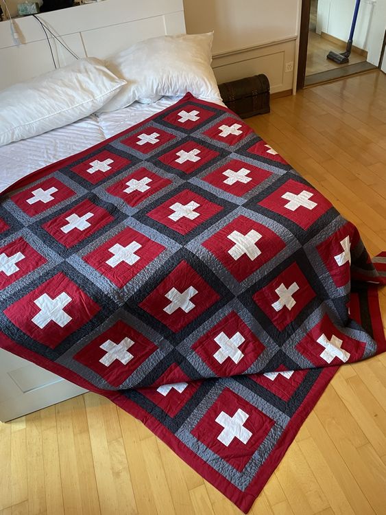 Quillt Decke riesige Sofadecke Bettüberwurf 215x178 | Kaufen auf Ricardo