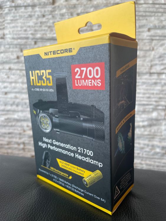 Nitecore HC35 Stirnlampe 2700 Lumen (Neu und originalverpackt) in Arbon für CHF 69.9 – mit ...