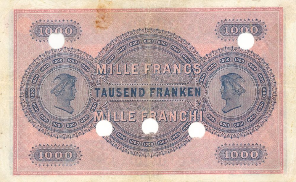 1000 Franken Banknote Schweiz Serie 1 (Replica) (Neu (gemäss ...