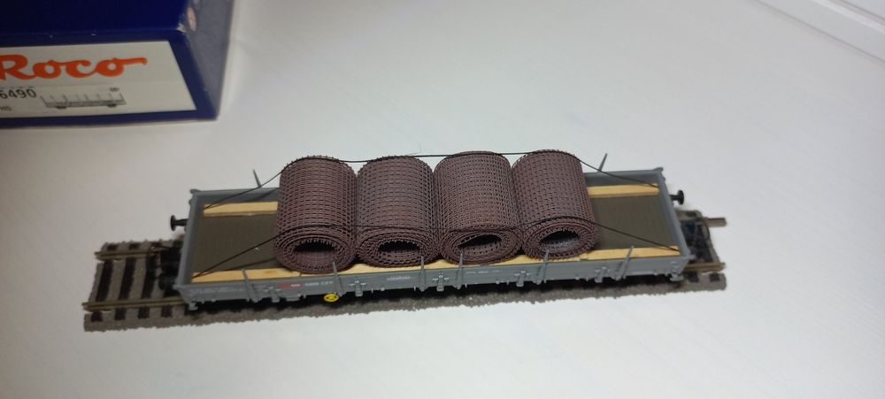 Roco 66490 SBB Ks Rungenwagen mit Stahlgitter, H0 1:87 DC (Neu (gemäss ...