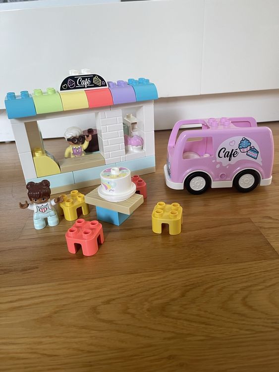 Lego Duplo Cafe mit Lieferwagen, Figuren & viel Zubehör top! (Gebraucht ...