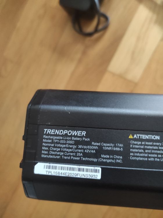 Yamaha E-Bike Akku 630Wh Simplo-intube (mit Haibike Aufsatz) (Neu ...