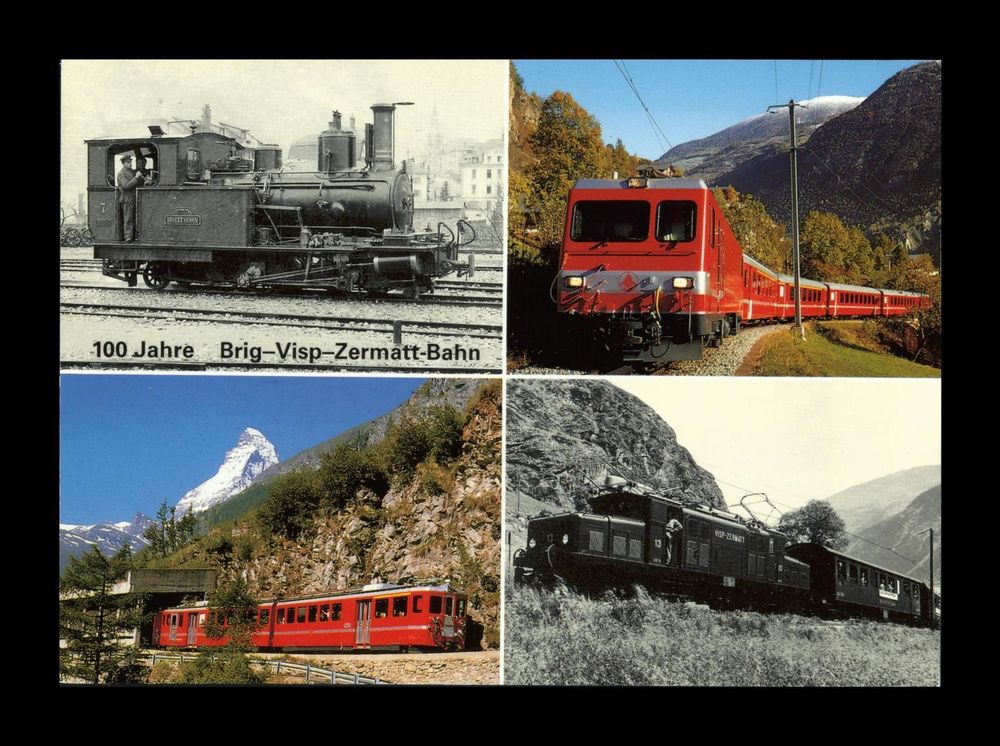100 Jahre Brig-Visp-Zermatt-Bahn 1986 (4 Bilder) Klopfenstei (Gebraucht ...