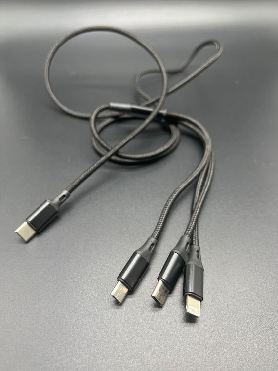 Ladekabel 3in1 USB C auf Micro USB / Lightning / USB C (Neu (gemäss ...