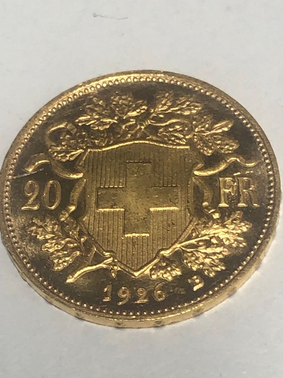 Fr. 20 Vreneli 1926 (Gebraucht) in St. Margrethen SG für CHF 900 – mit Lieferung auf Ricardo kaufen