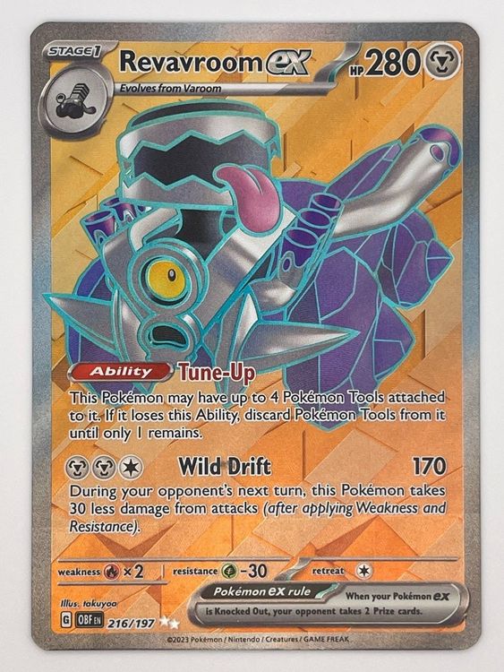 Revavroom EX 216/197 Ultra Rare Full Art Obsidian Flames (Neu (gemäss ...