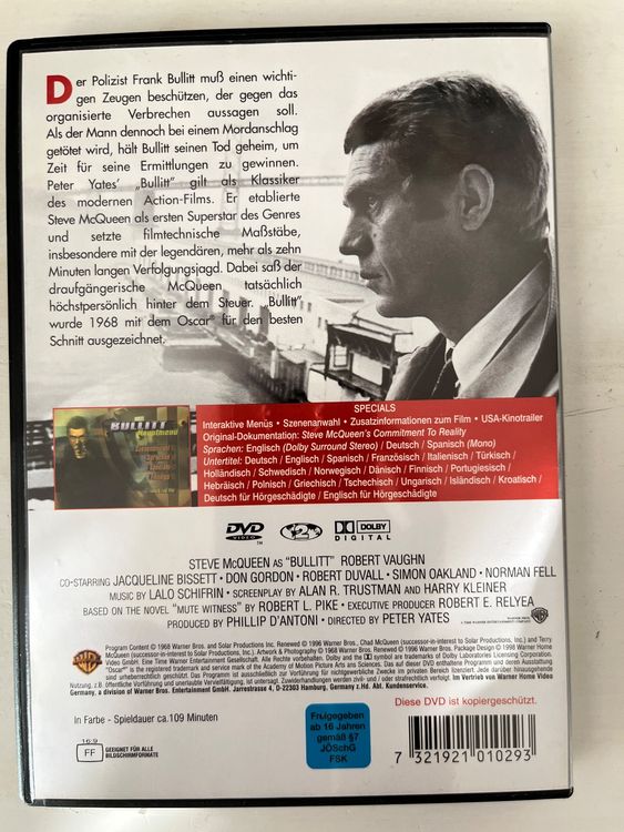 Steve McQueen ist Bullitt (1968) DVD 📀 (Neu (gemäss Beschreibung)) in Sierre für CHF 14.95 – mit ...