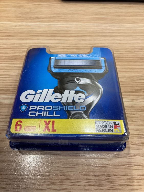 Gillette Pro Shield Chill XL 6 Rasierklingen (Neu und originalverpackt ...