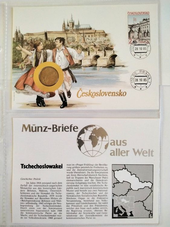 Münzbrief Tschechoslowakei 1985 (Gebraucht) in Niederuzwil für CHF 2.2 – mit Lieferung auf ...