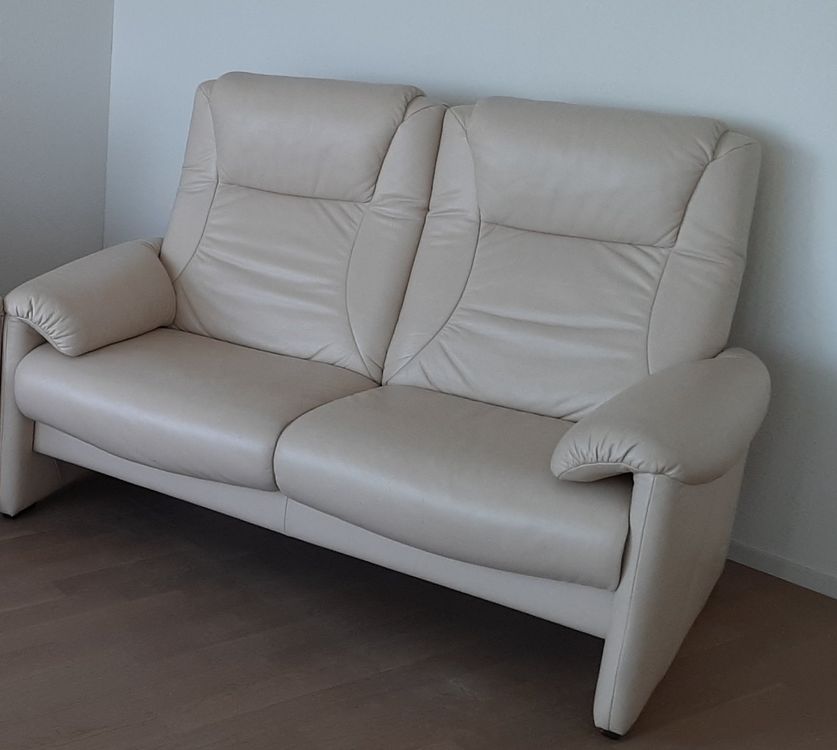 2er Sofa mit Hocker (Echtleder) | Kaufen auf Ricardo